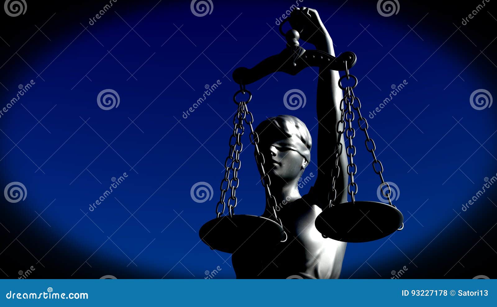 Themis with Scale and Sword 3d Rendering Stock Illustration ...