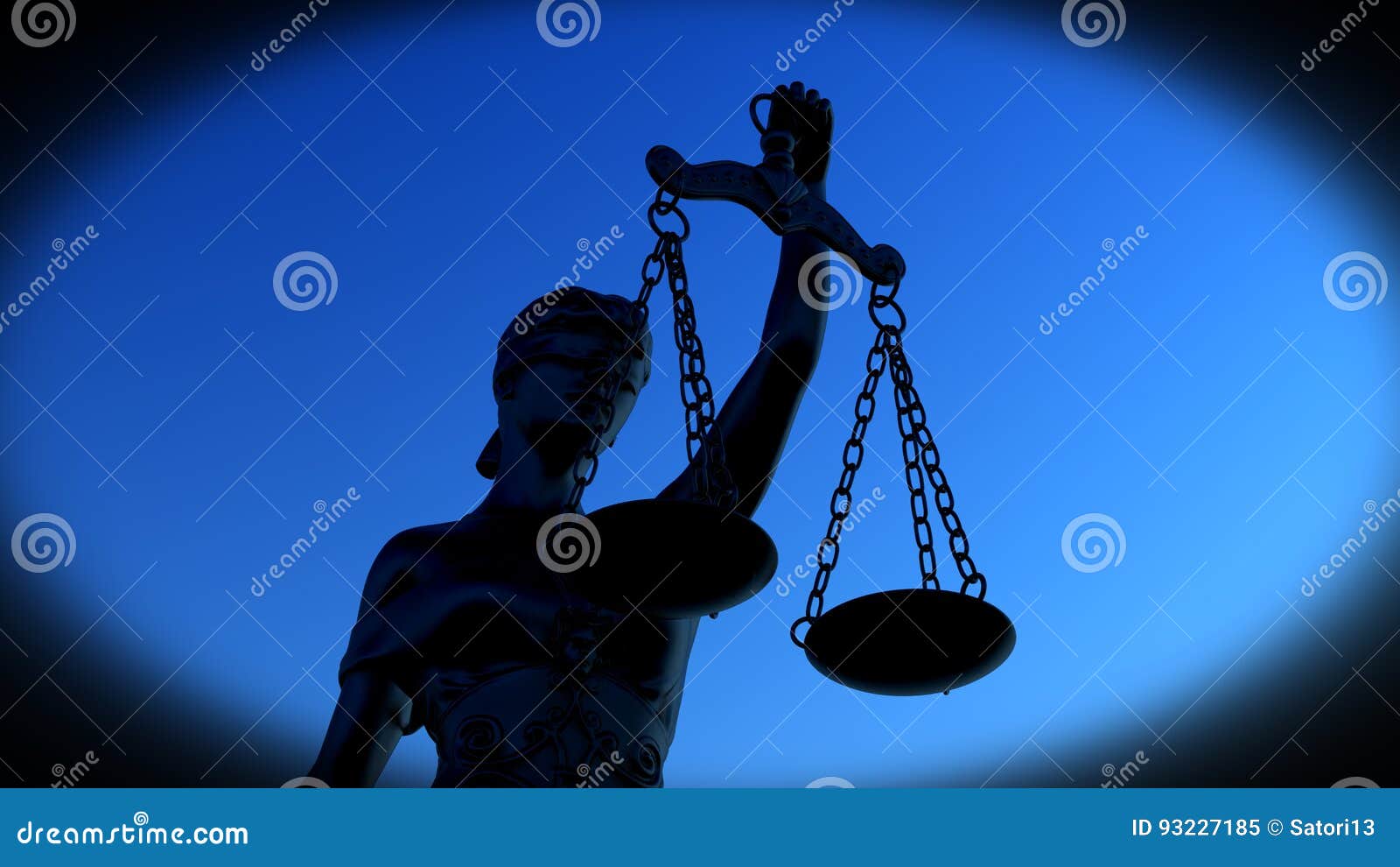 Themis with Scale and Sword 3d Rendering Stock Illustration ...