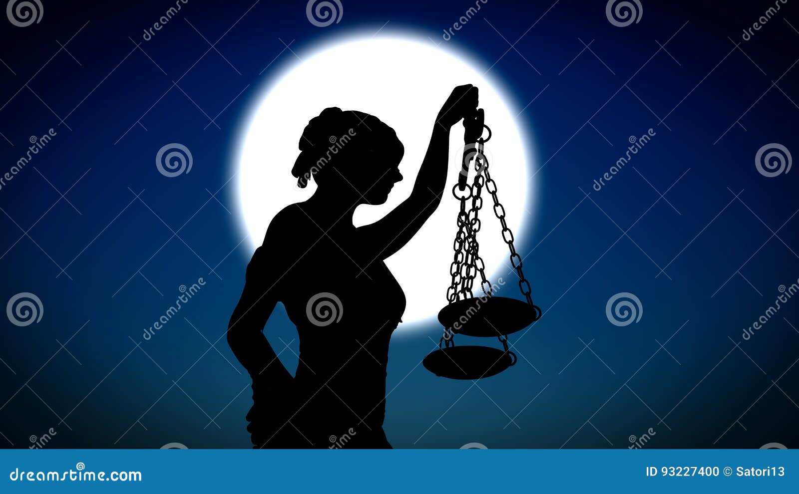 Themis with Scale and Sword 3d Rendering Stock Illustration ...