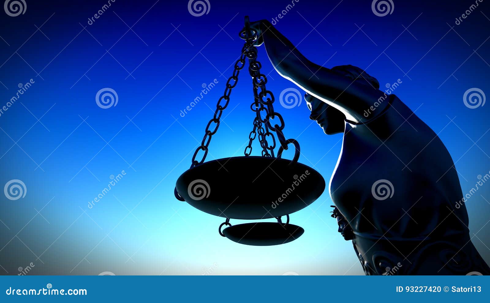 Themis with Scale and Sword 3d Rendering Stock Illustration ...