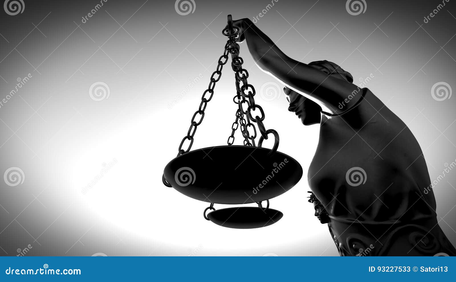 Themis with Scale and Sword 3d Rendering Stock Illustration ...