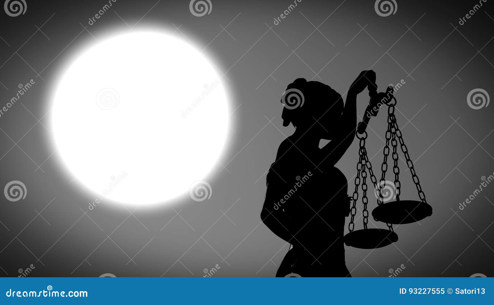 Themis with Scale and Sword 3d Rendering Stock Illustration ...