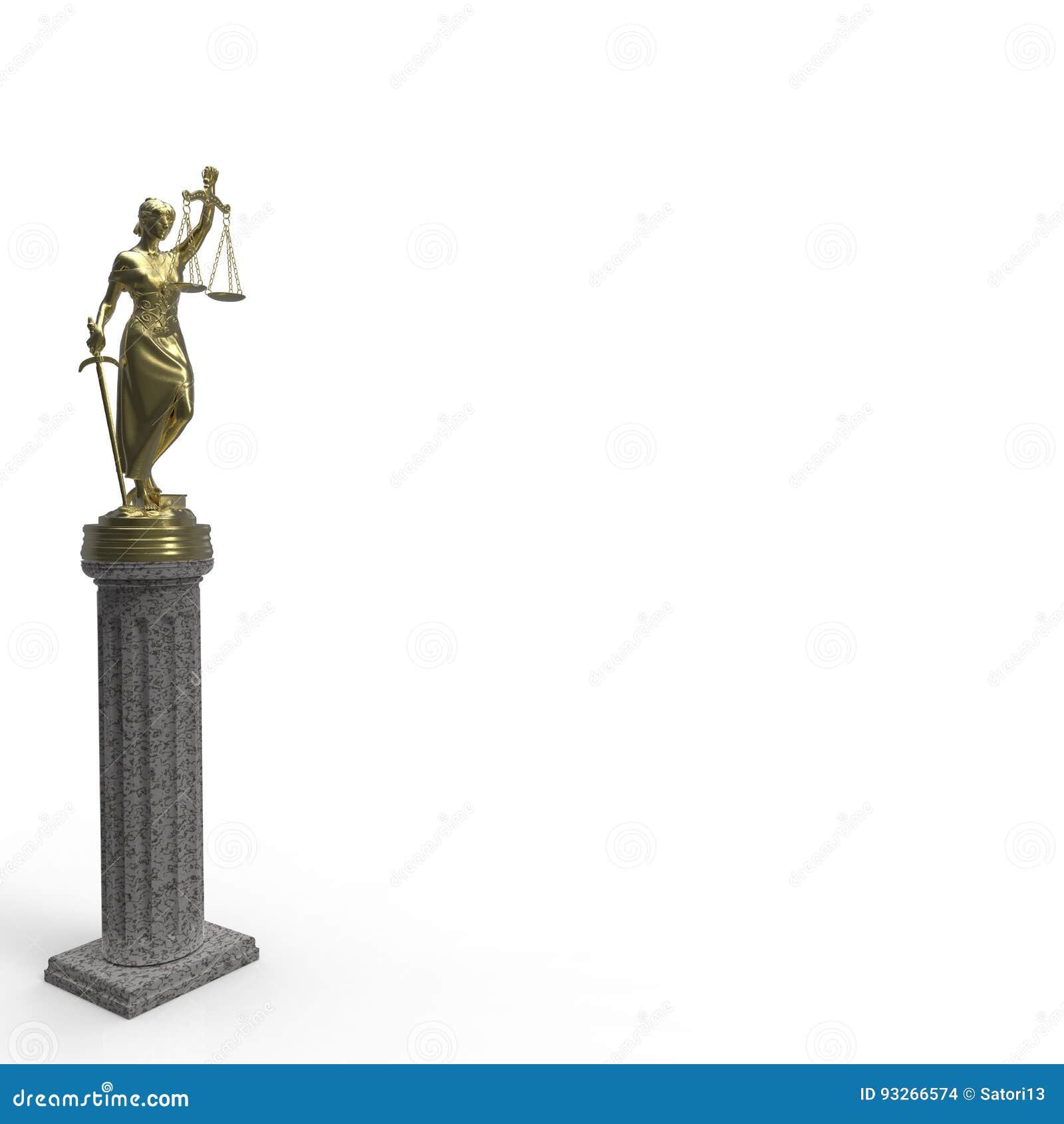 Themis with Scale and Sword 3d Rendering Stock Photo - Image of blind ...