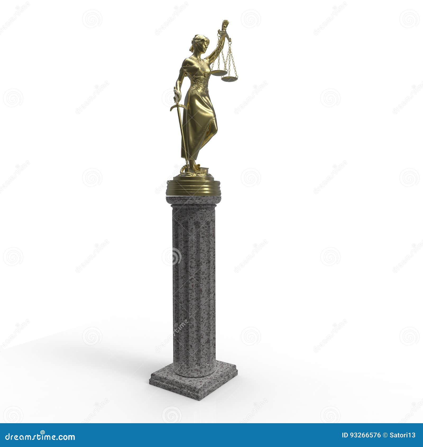 Themis with Scale and Sword 3d Rendering Stock Photo - Image of femida ...