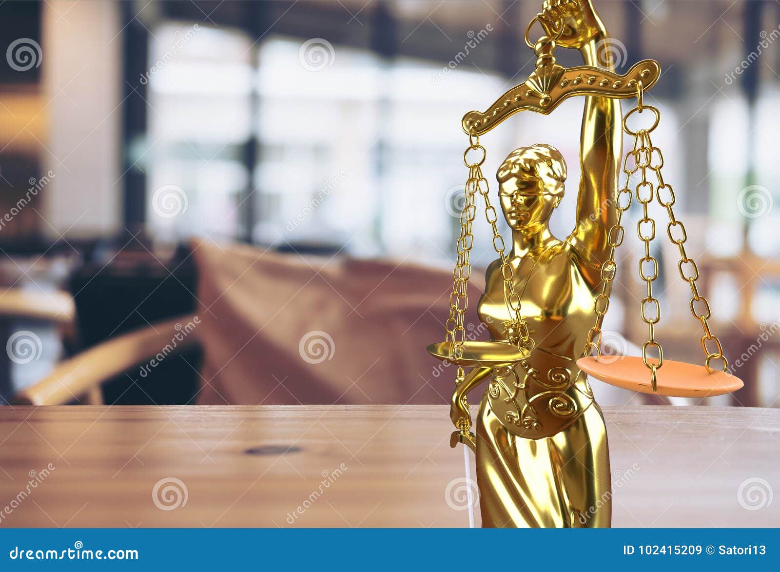Themis with Scale and Sword 3d Rendering Stock Illustration ...