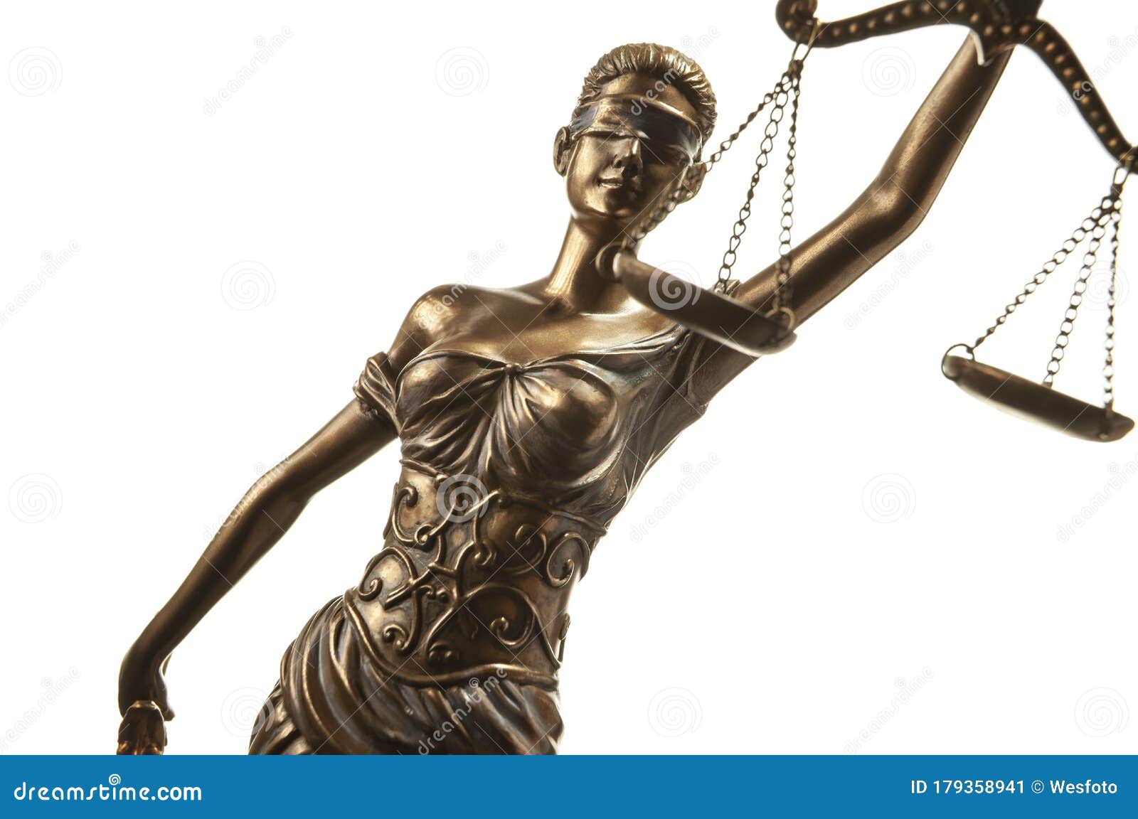 Themis on White stock image. Image of crime, attorney - 179358941