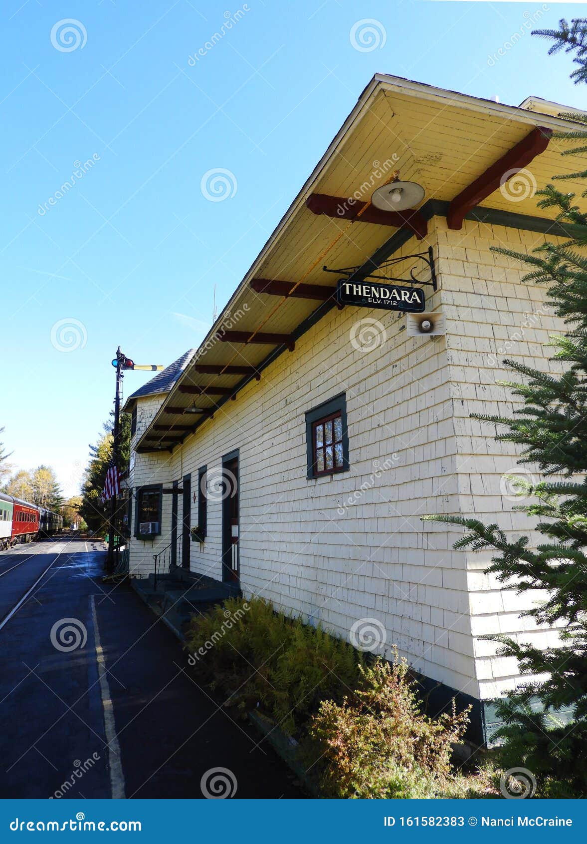 Thendara Restored Train Station in Adirondacks Editorial Stock Photo ...