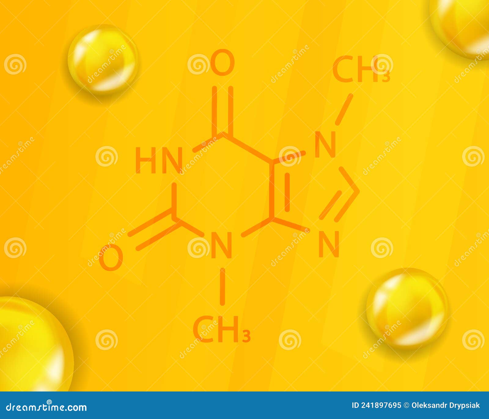Theobromine Chemical Formula. Theobromine 3D Realistic Chemical ...