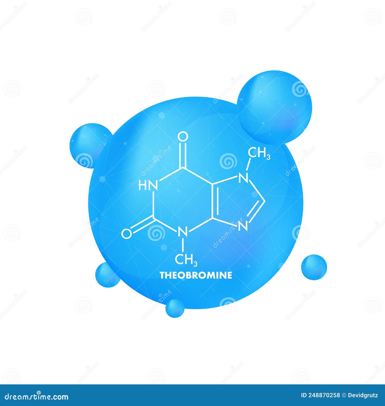 Theobromine Chemical Formula. Theobromine Chemical Molecular Structure ...