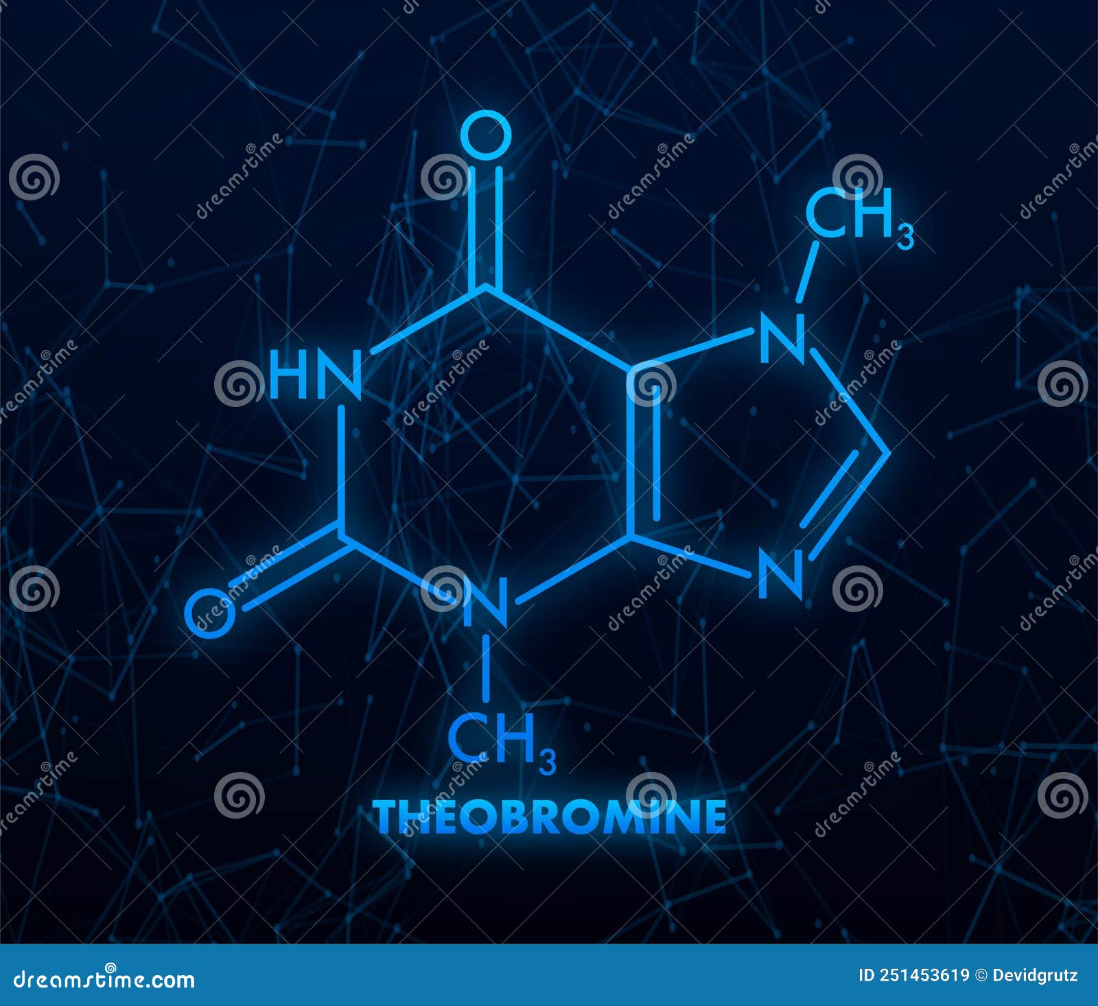 Theobromine Chemical Formula. Theobromine Chemical Molecular Structure ...