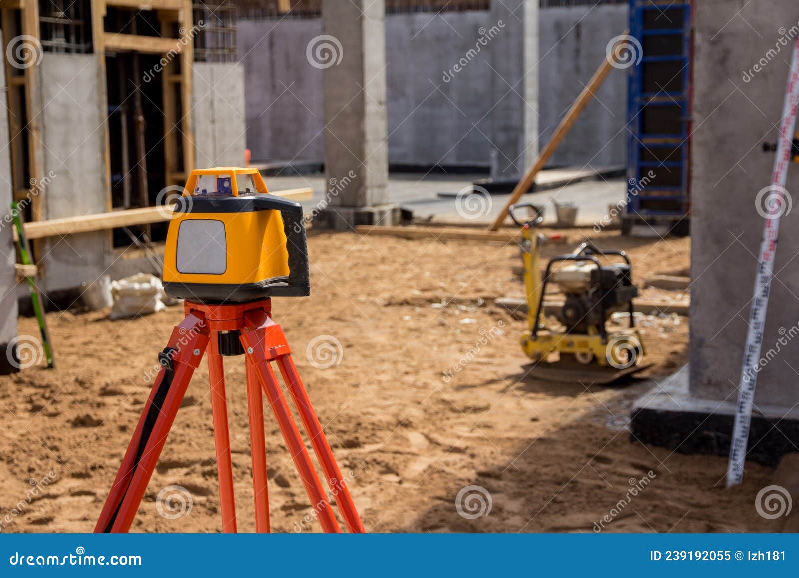 Theodolite at the Construction Site. Construction Measuring Tool Stock ...