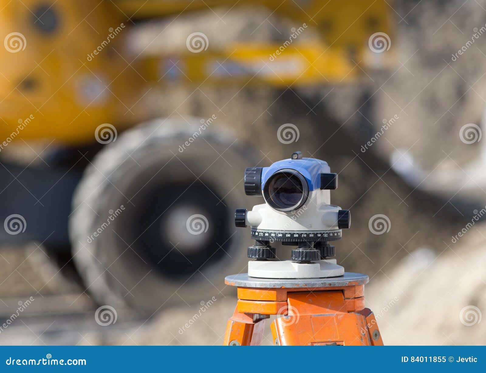 Theodolite at Construction Site Stock Image - Image of industry, laser ...