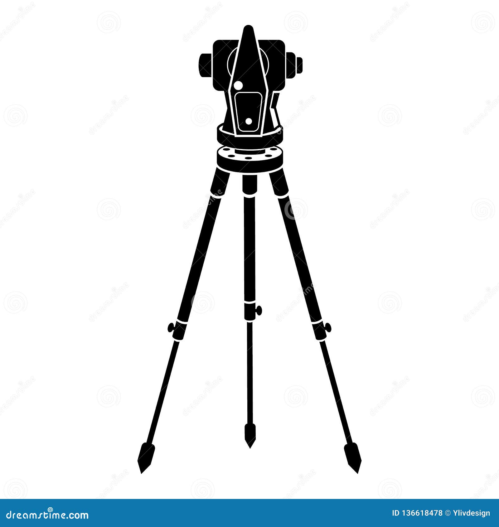 Theodolite Icon. Simple Illustration Of Theodolite Vector Icon For Web ...
