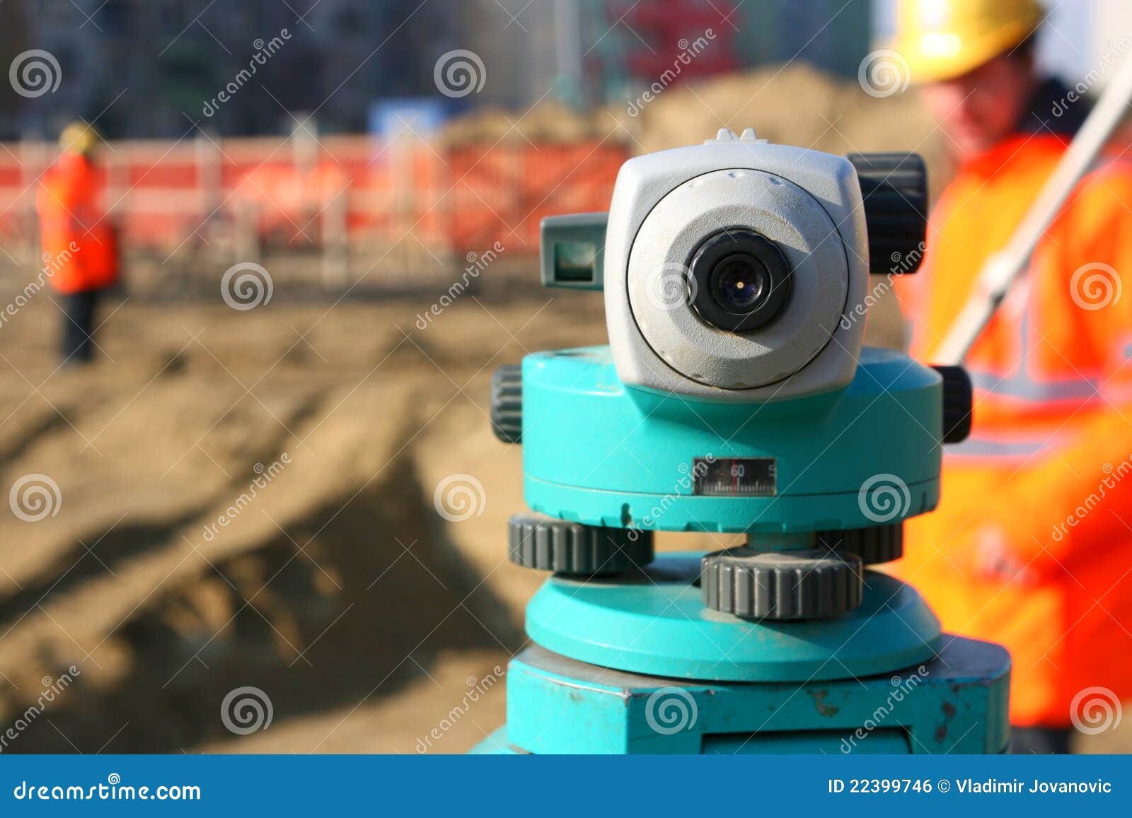 Theodolite on site stock photo. Image of geodetic, instrument - 22399746