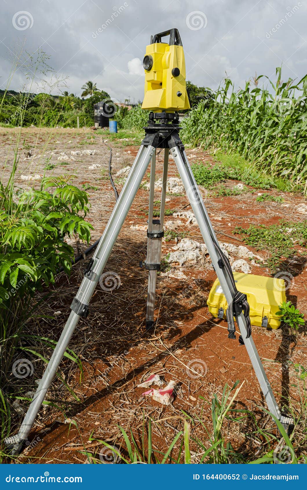 Theodolite on Tripod stock photo. Image of closeups - 164400652