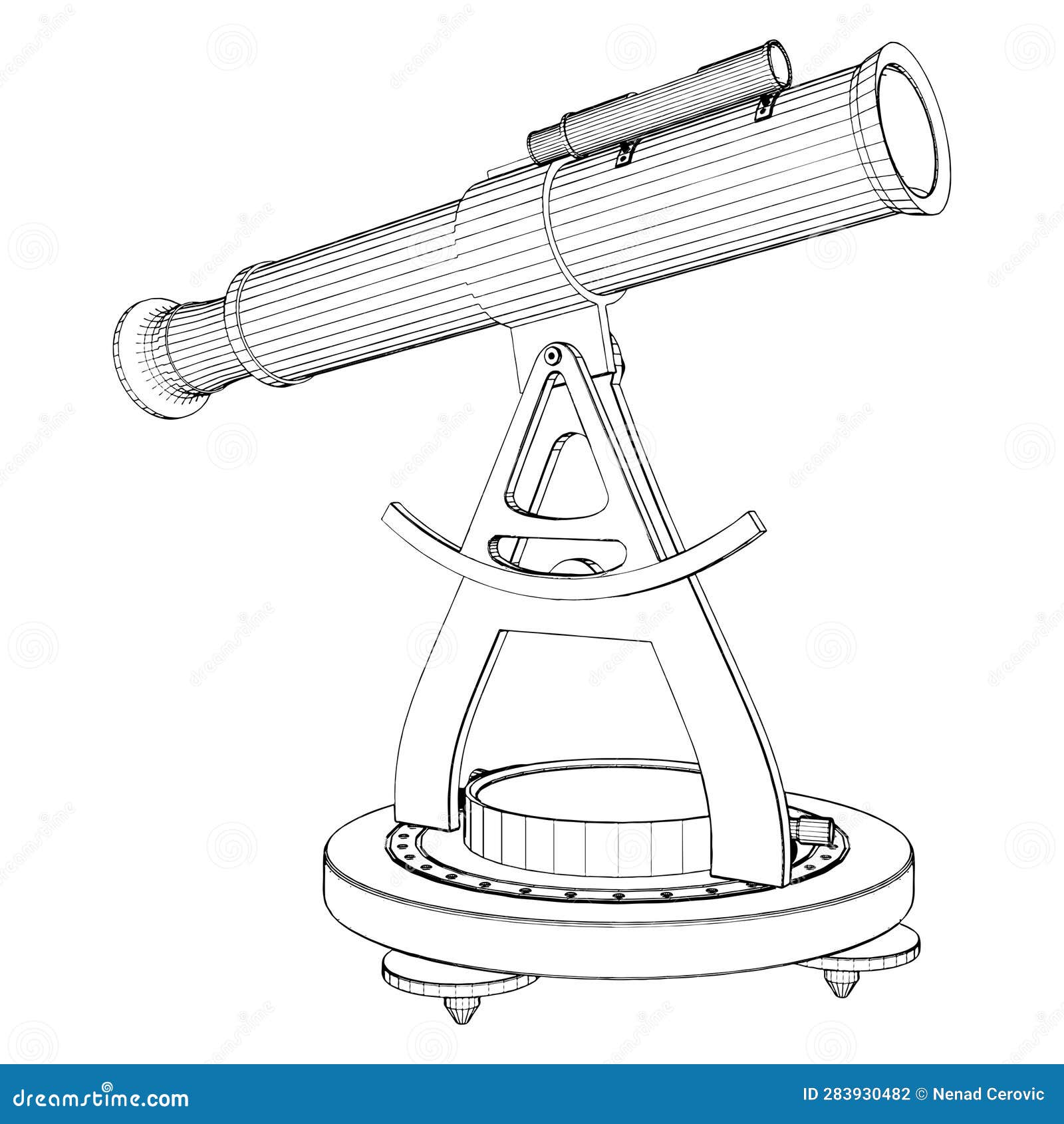 Theodolite Vector. Illustration Isolated on White Background. a Vector ...