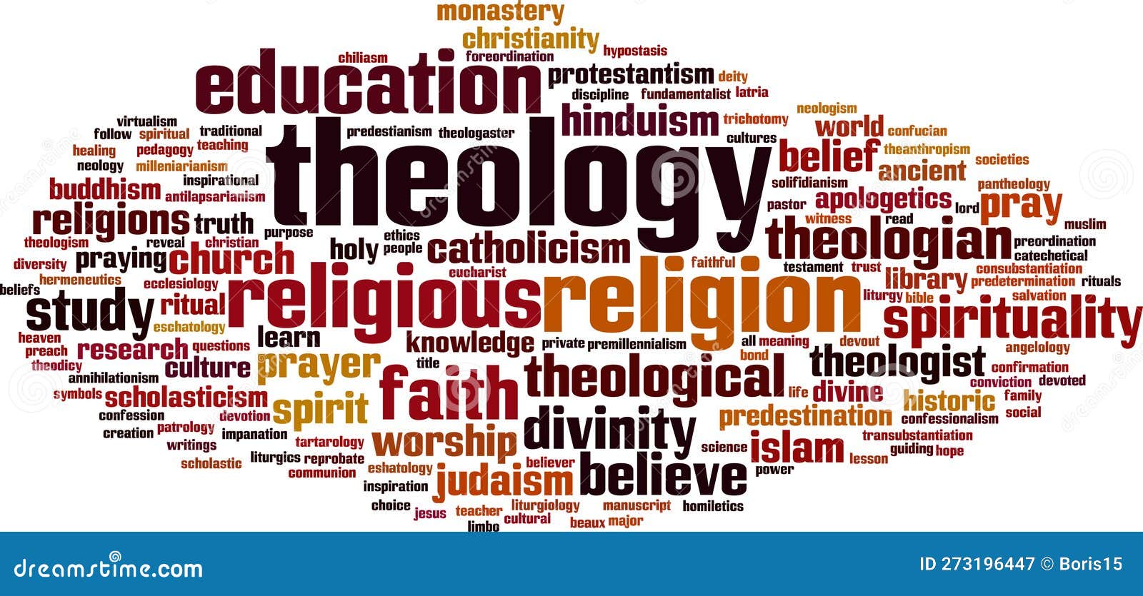Theology Word Cloud Stock Vector Illustration Of Predetermination