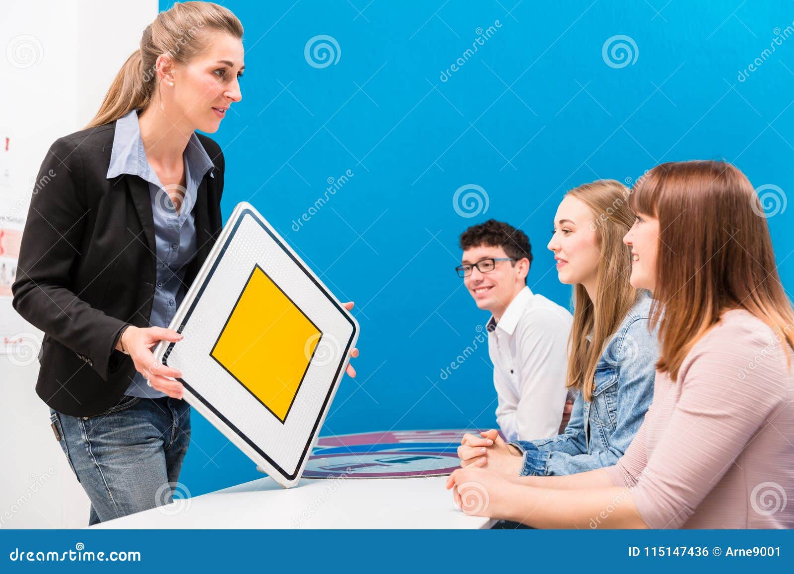 Theoretical Lessons in Driving School Stock Photo - Image of explaining ...