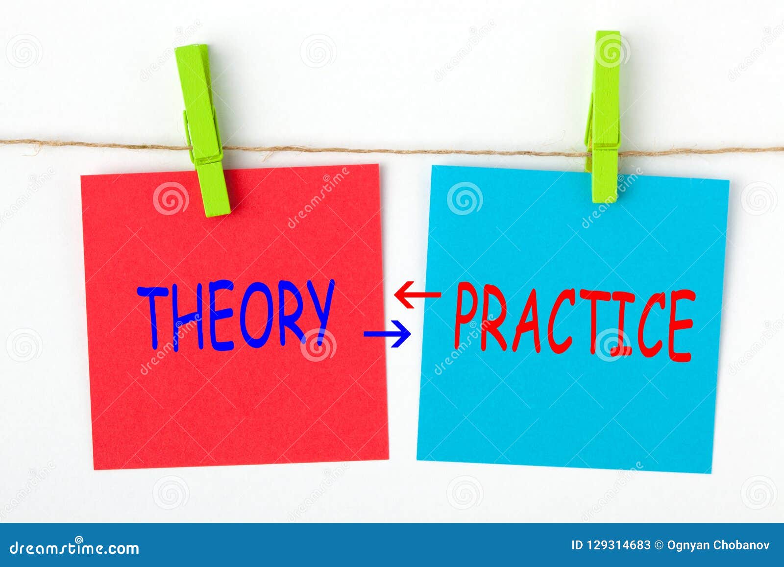 Theorie en praktijk stock afbeelding. Image of begrip - 129314683