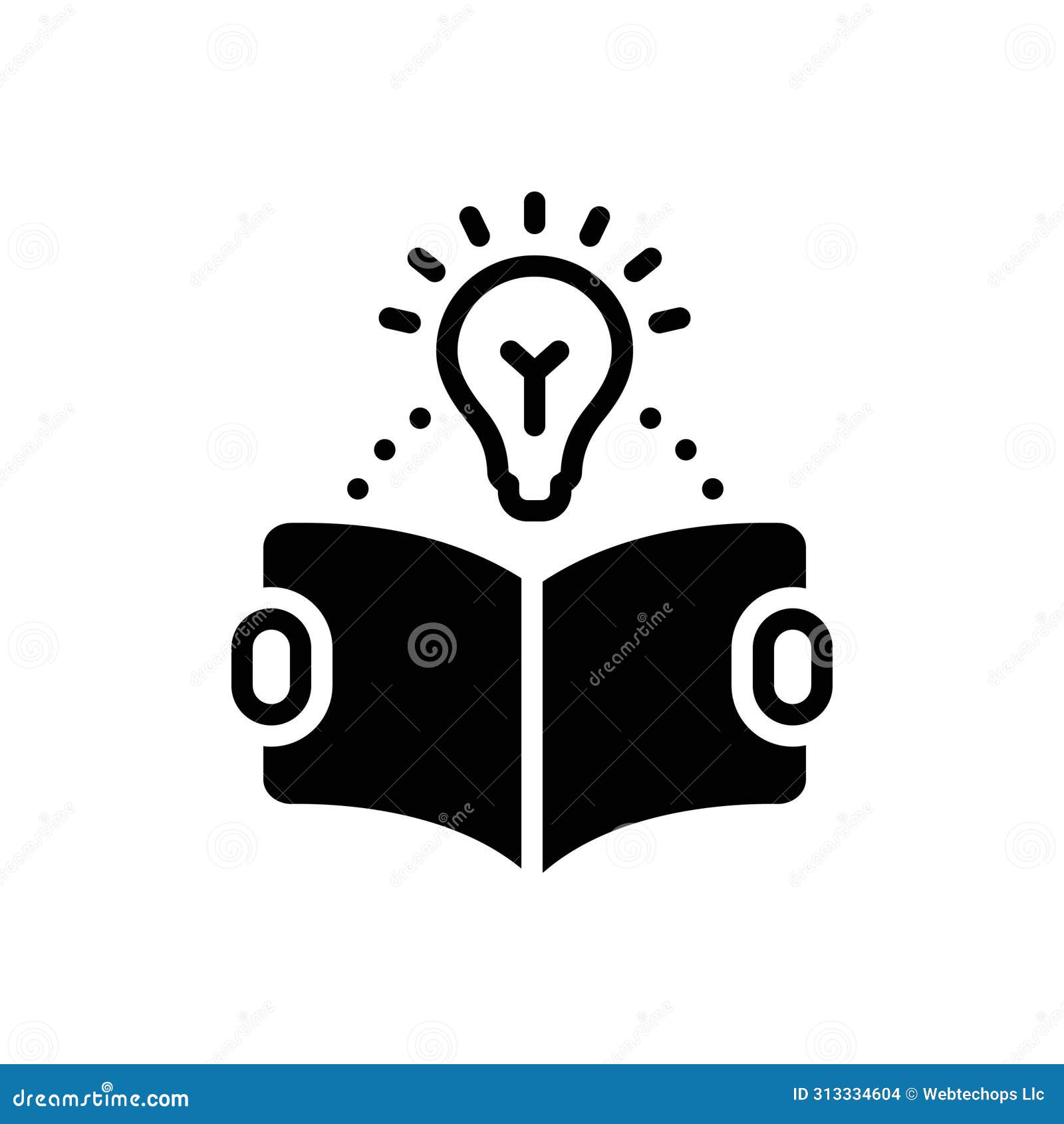 Black Solid Icon for Theory, Concept and Knowledge Stock Illustration ...