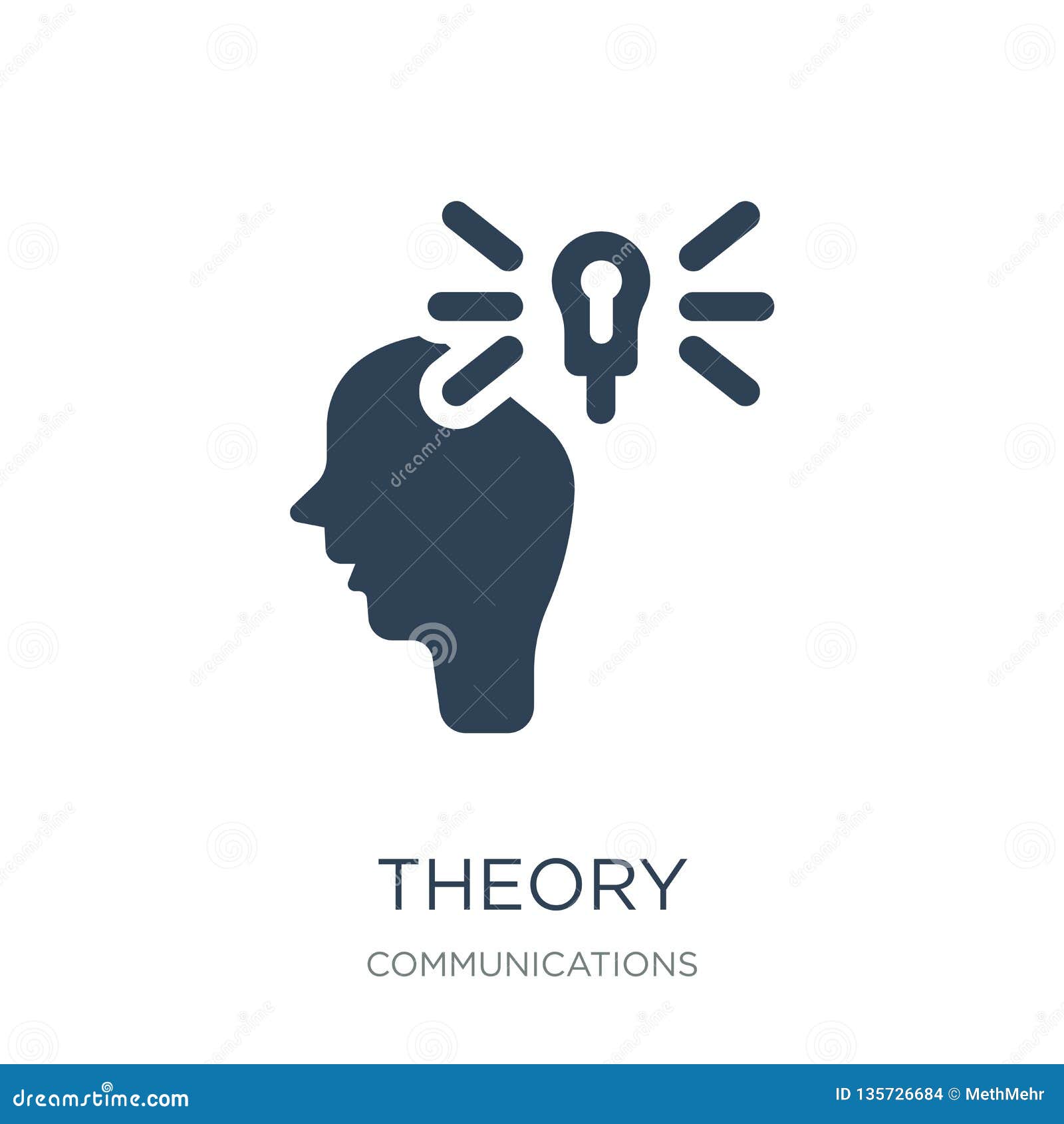 Theory Icon in Trendy Design Style. Theory Icon Isolated on White ... Theory Icon in Trendy Design Style. Theory Icon Isolated on White ...