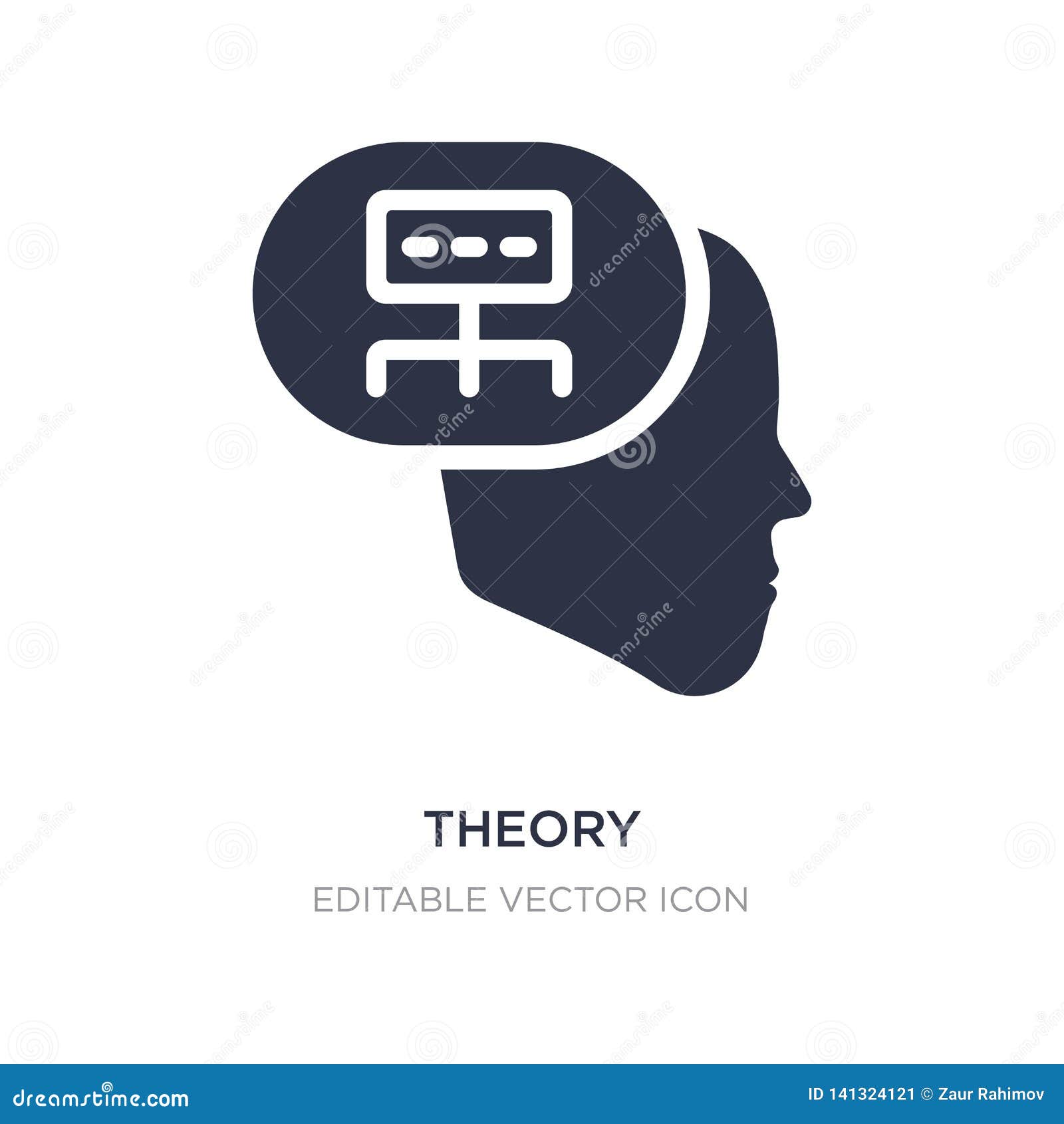 Theory Icon on White Background. Simple Element Illustration from ...