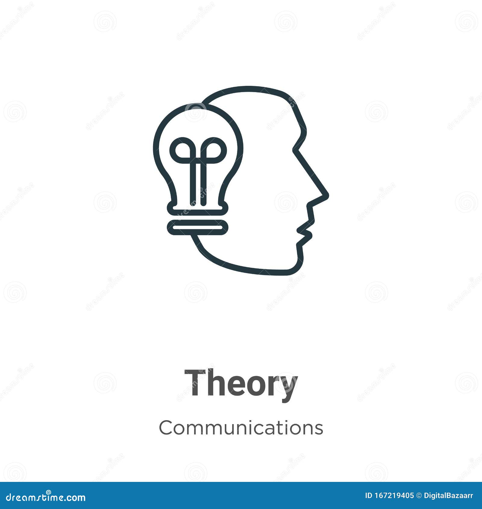 Theory Outline Vector Icon. Thin Line Black Theory Icon, Flat Vector ...