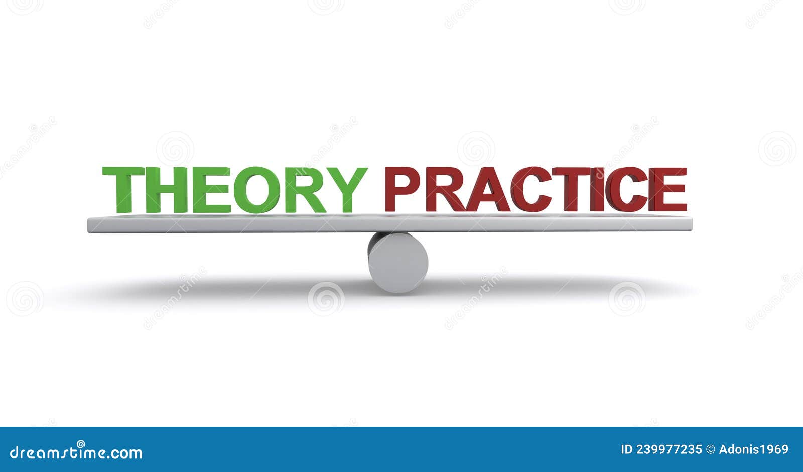 Theory And Practice. Notepad On A Dark Background Stock Image ...