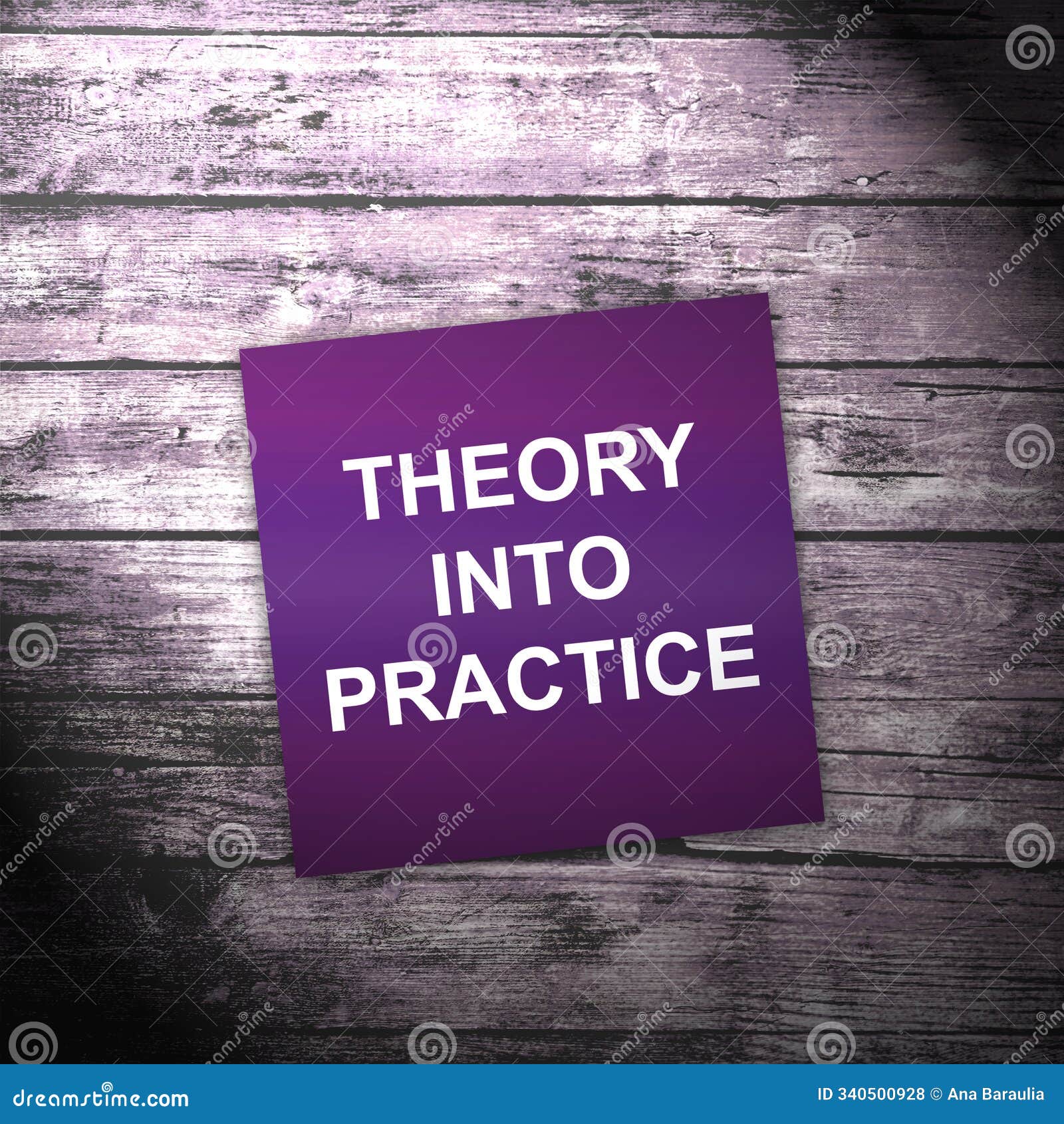 Theory into Practice Text Message Written on Note Page. Education and ...