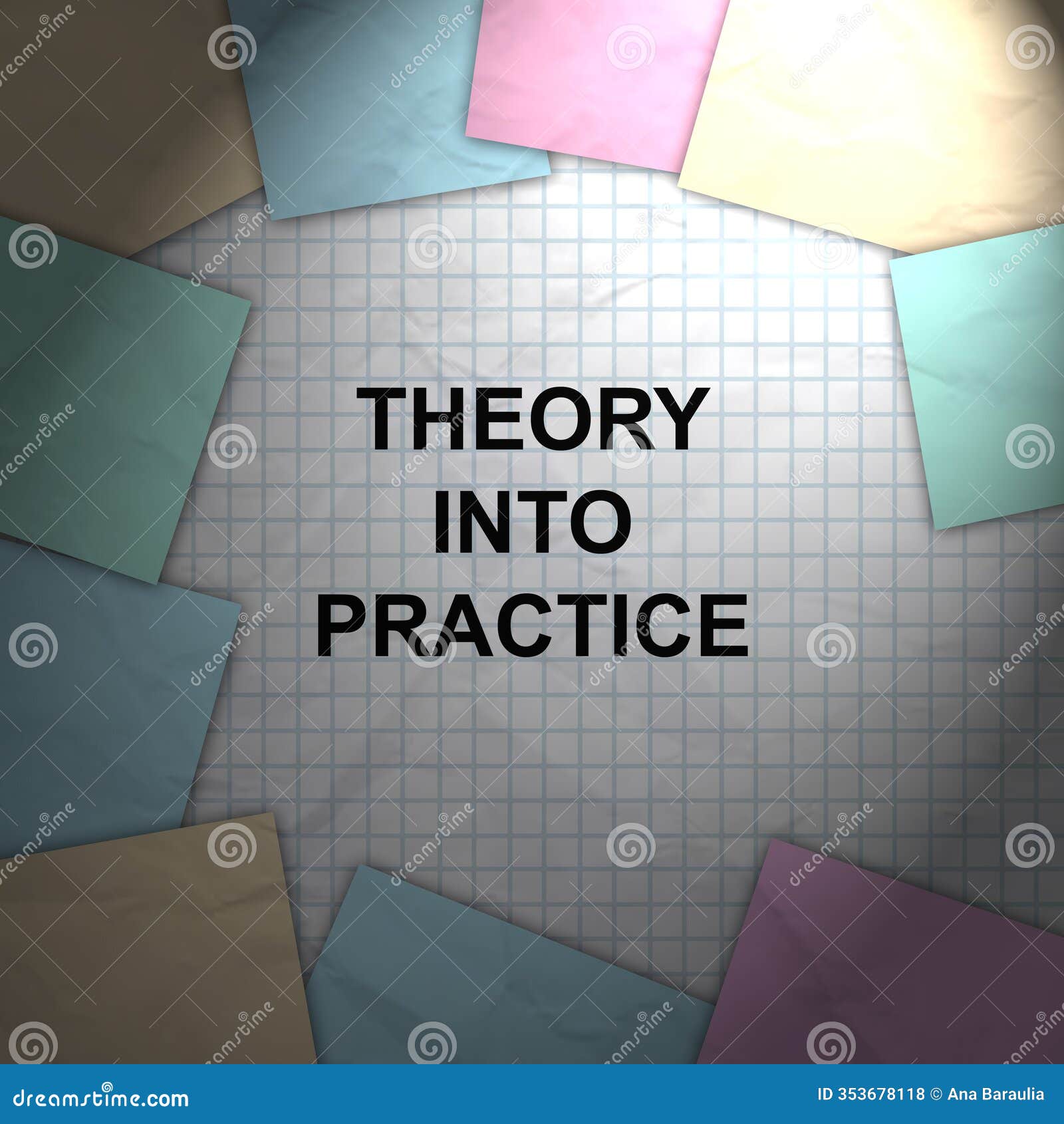 Theory into Practice Text Message Written on Note Page. Education and ...
