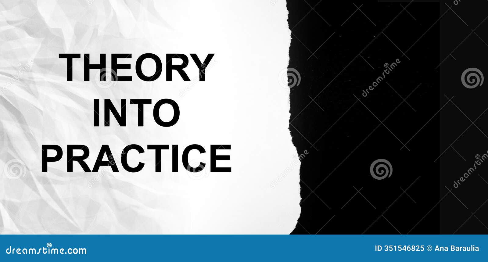 Theory into Practice Text Message Written on Note Page. Education and ...