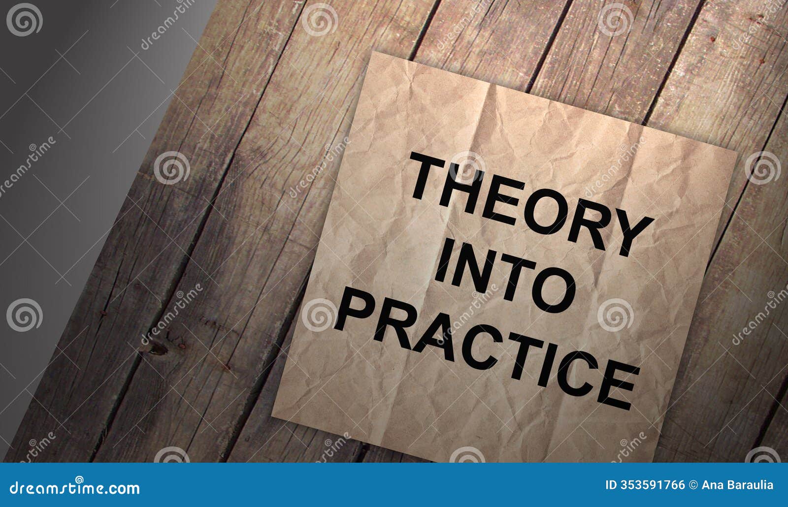 Theory into Practice Text Message Written on Note Page. Education and ...