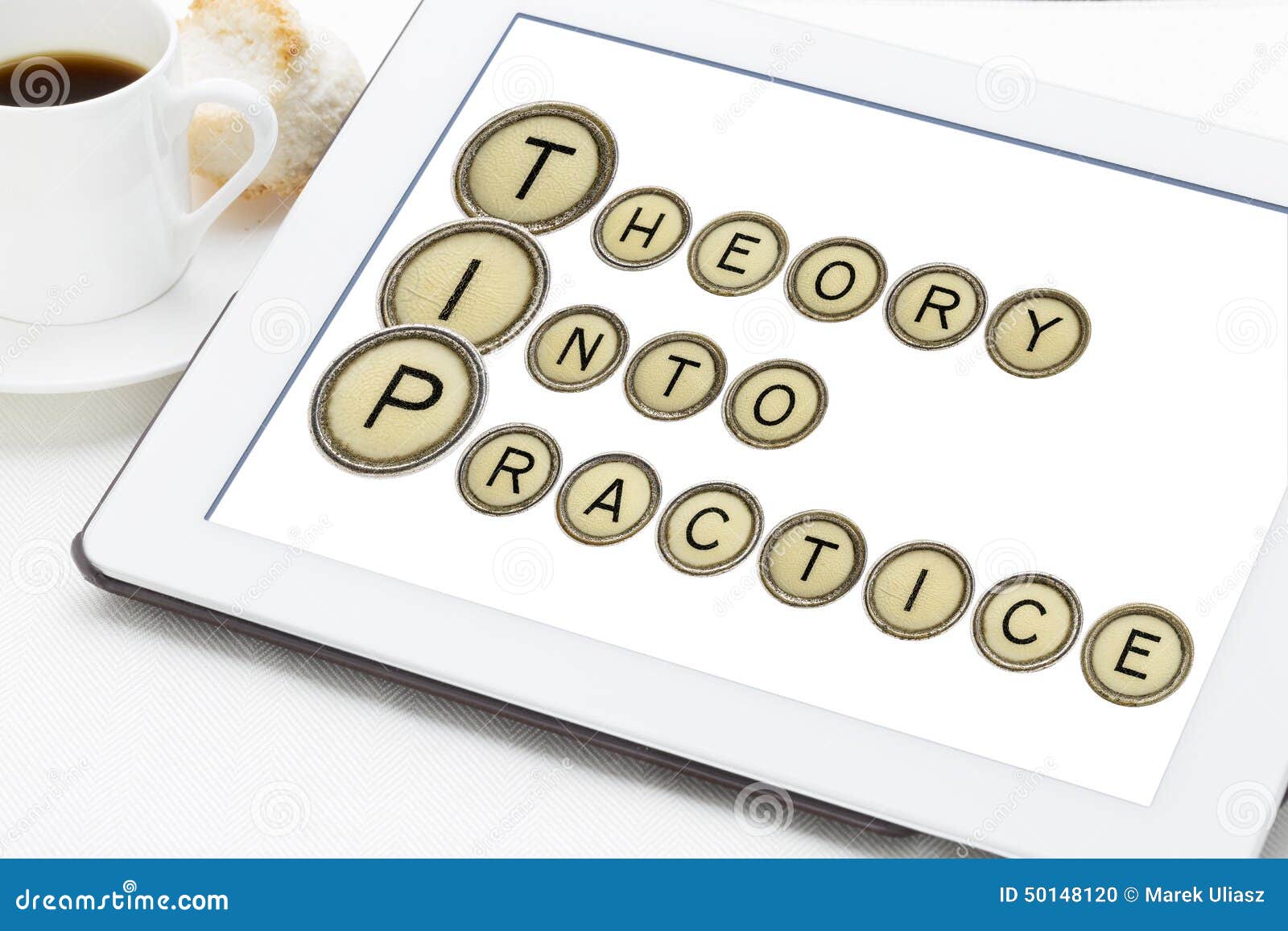 Theory into practice stock photo. Image of abstract, acronym - 50148120