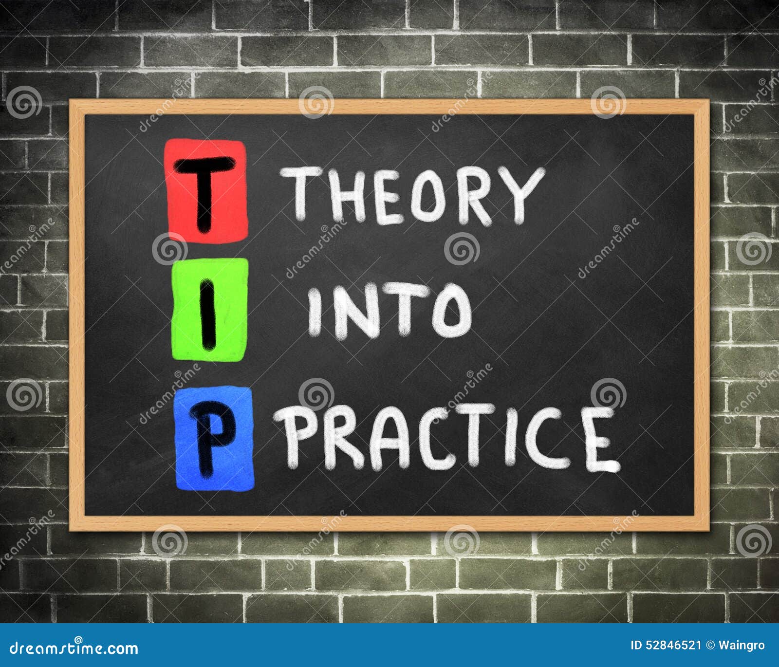 THEORY into PRACTICE stock illustration. Illustration of science - 52846521