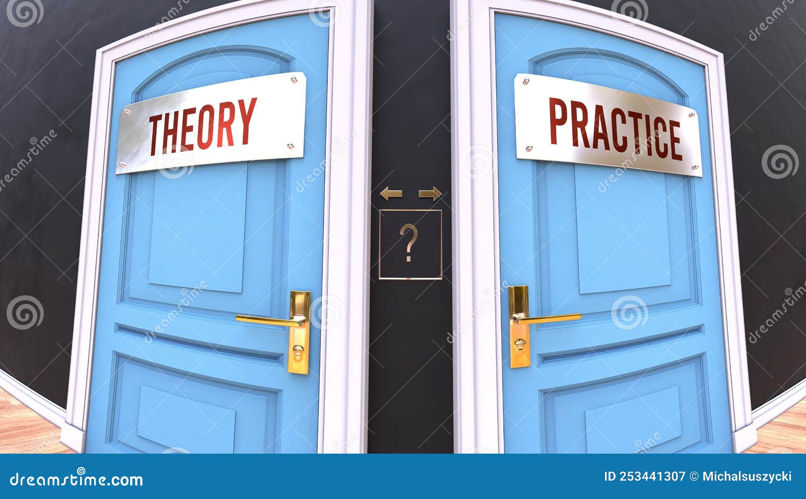 Theory or Practice - Two Options and a Choice Stock Illustration ...
