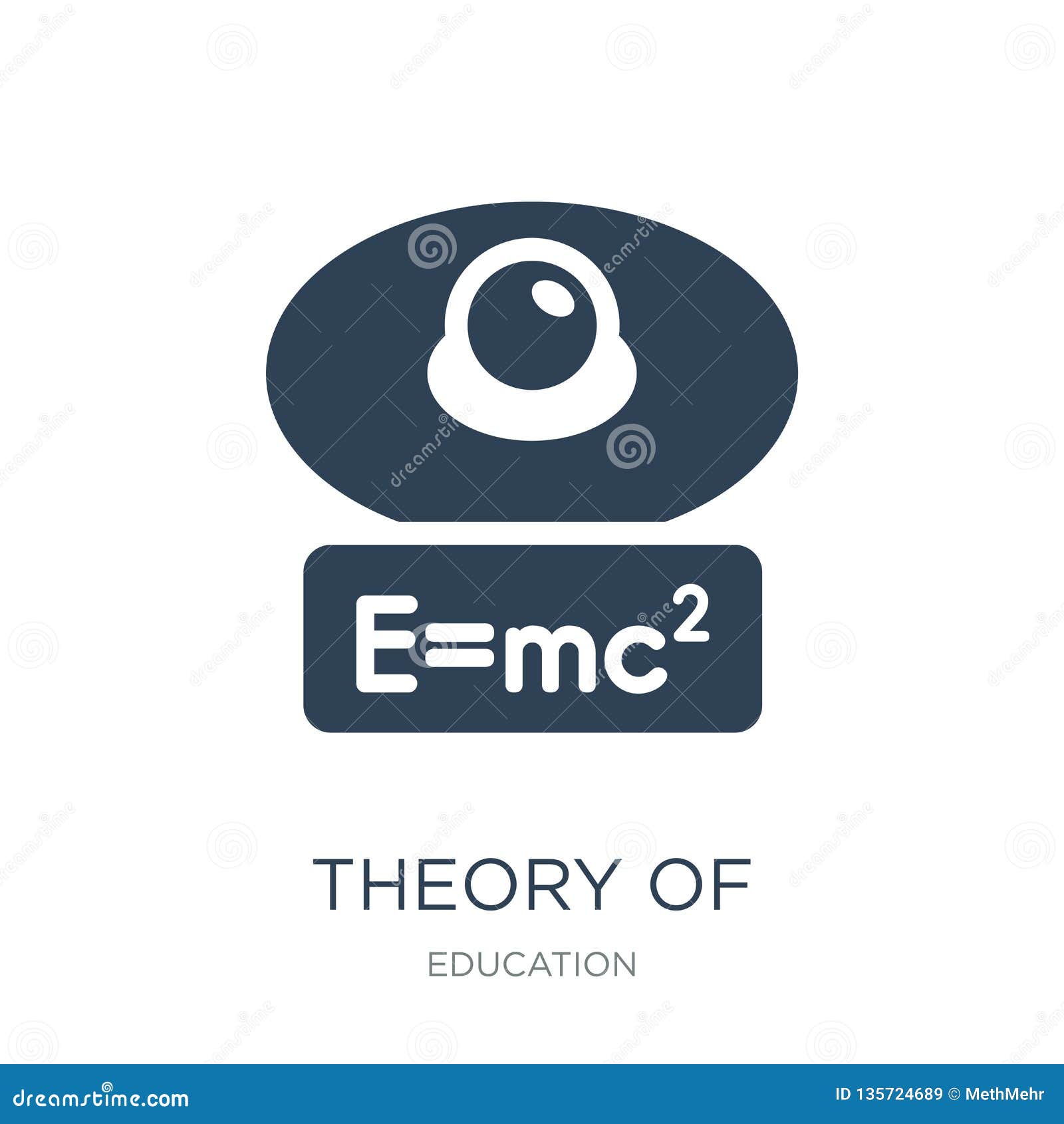 Theory of Relativity Icon in Trendy Design Style. Theory of Relativity ...