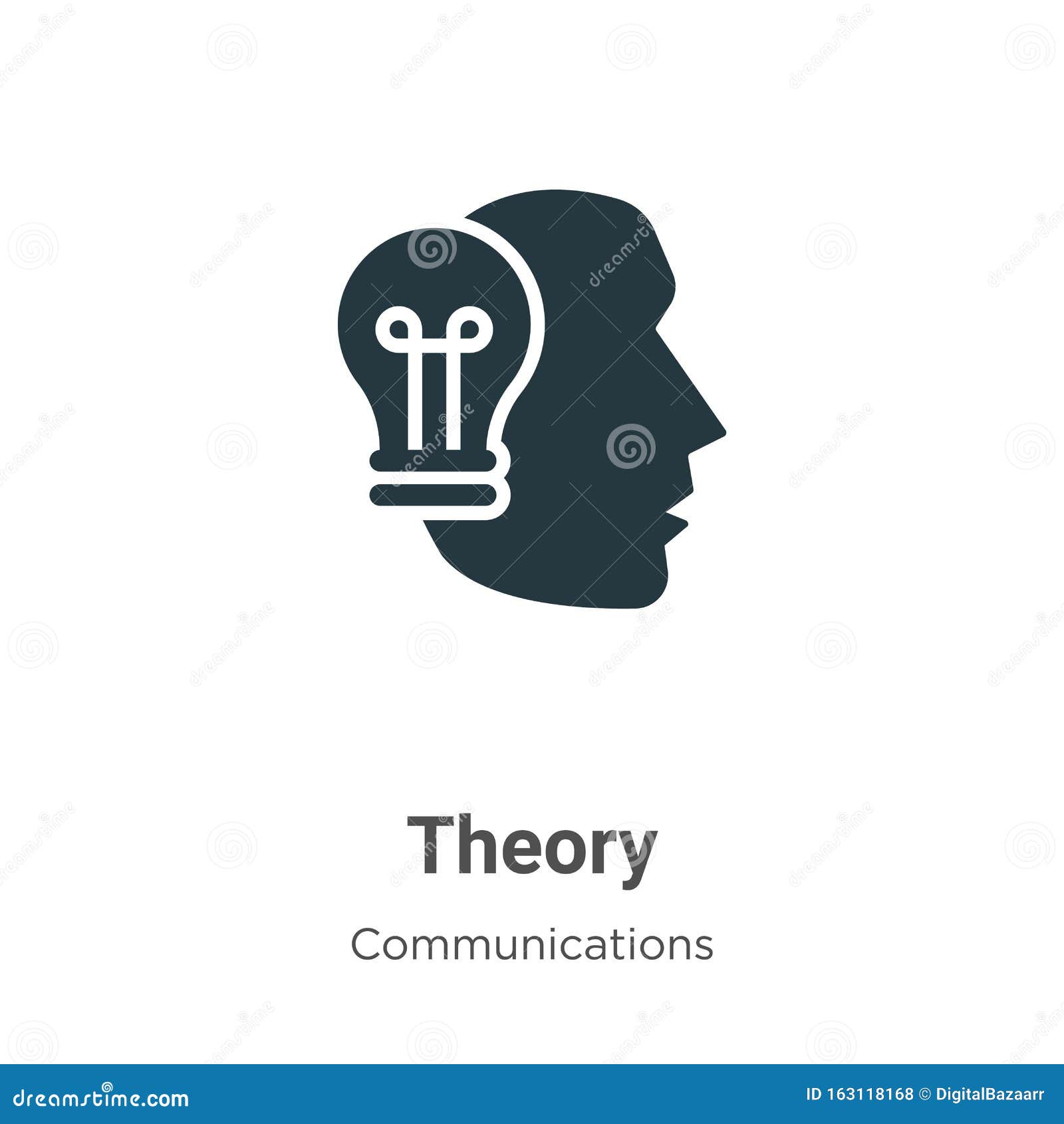 Theory Vector Icon on White Background. Flat Vector Theory Icon Symbol ...