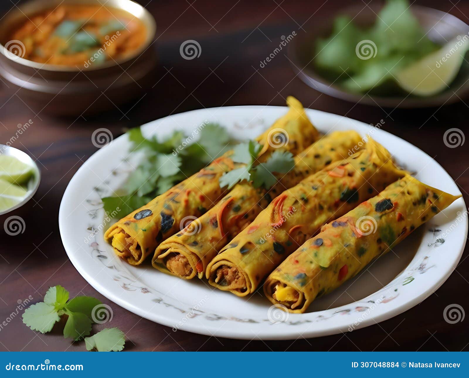 A Thepla food recipes stock illustration. Illustration of vegetarian ...