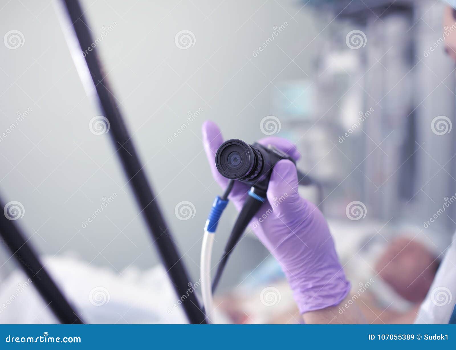 Bronchoscopy Process In Patients With Severe Lung Disease Who Pe Stock ...