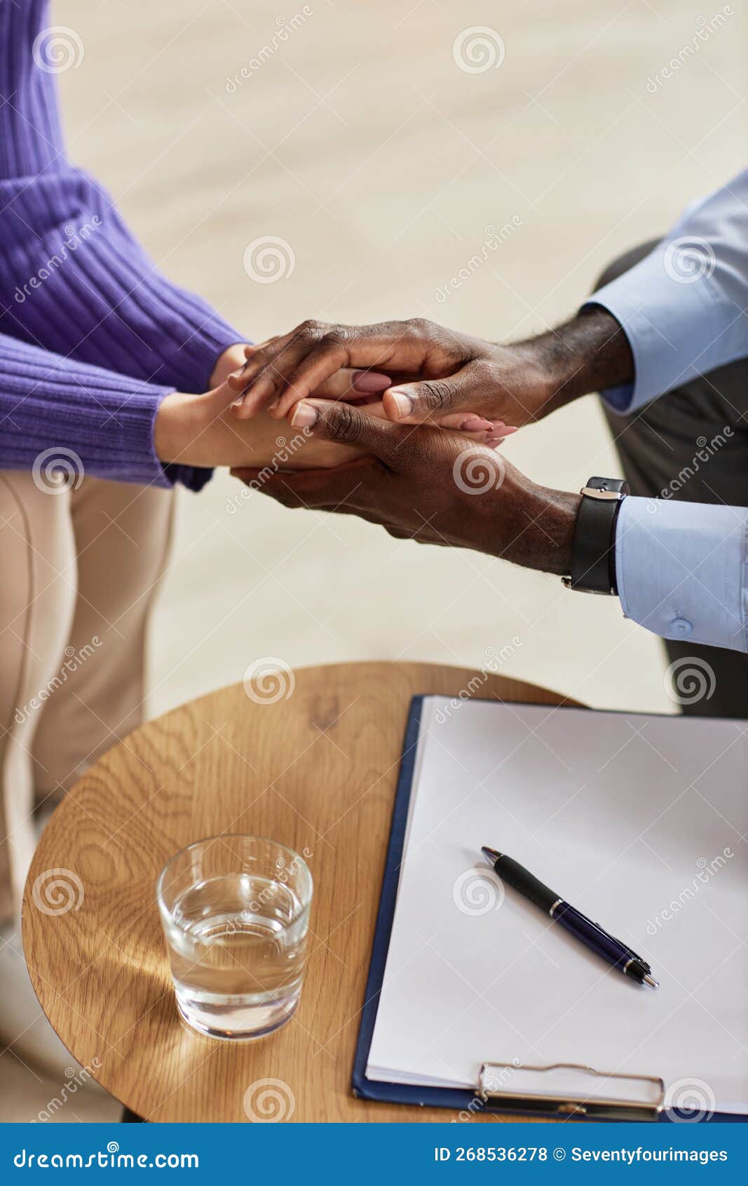 Therapist Comforting Client Stock Photo - Image of consult, mental ...