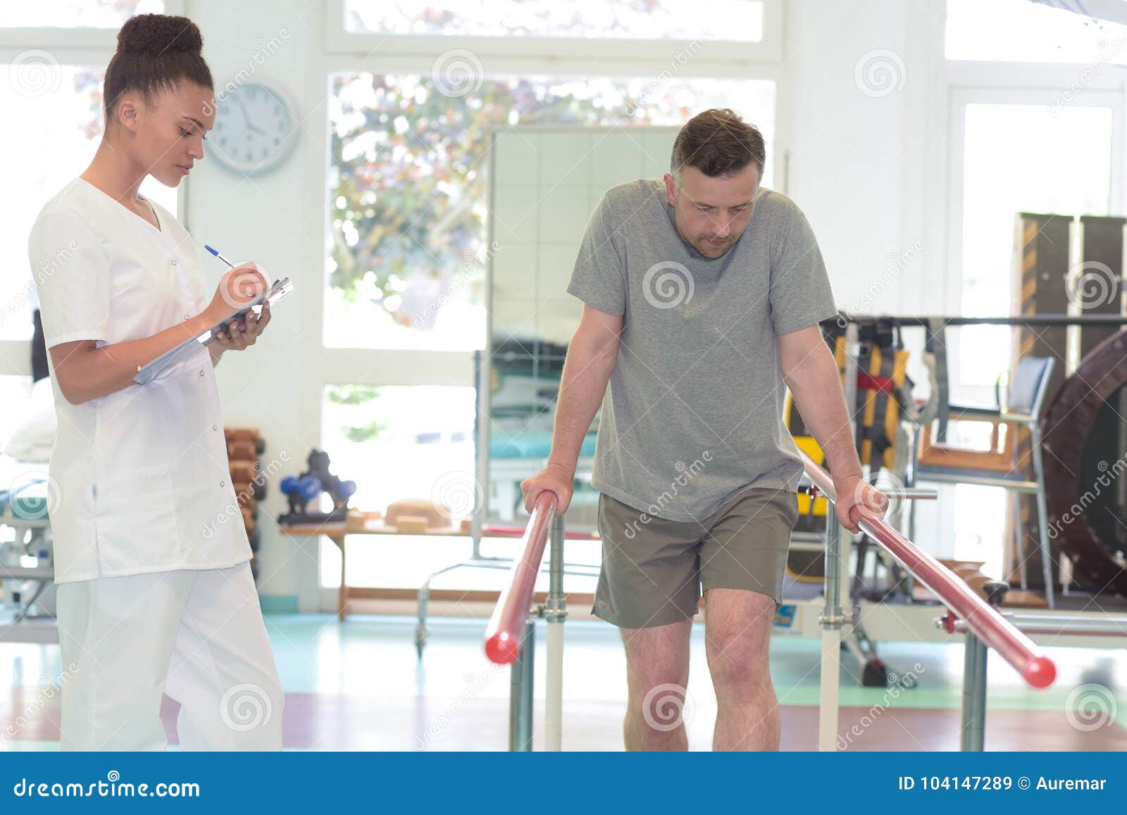 Therapist Documenting Patients Therapy Progress Stock Image - Image of ...