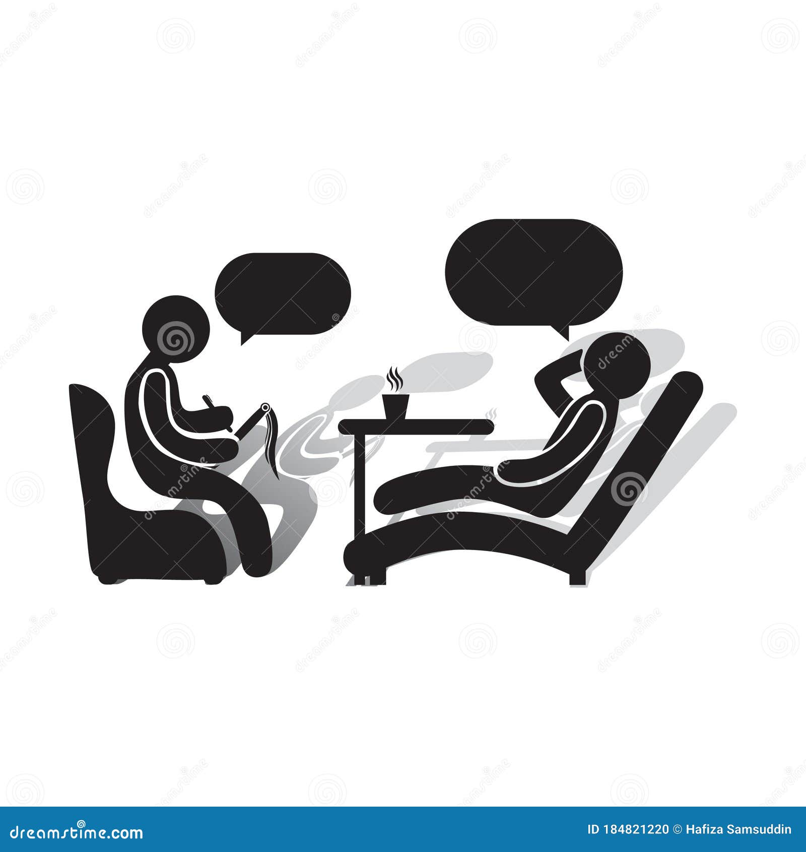 Therapist Having a Counselling Session. Stock Illustration ...