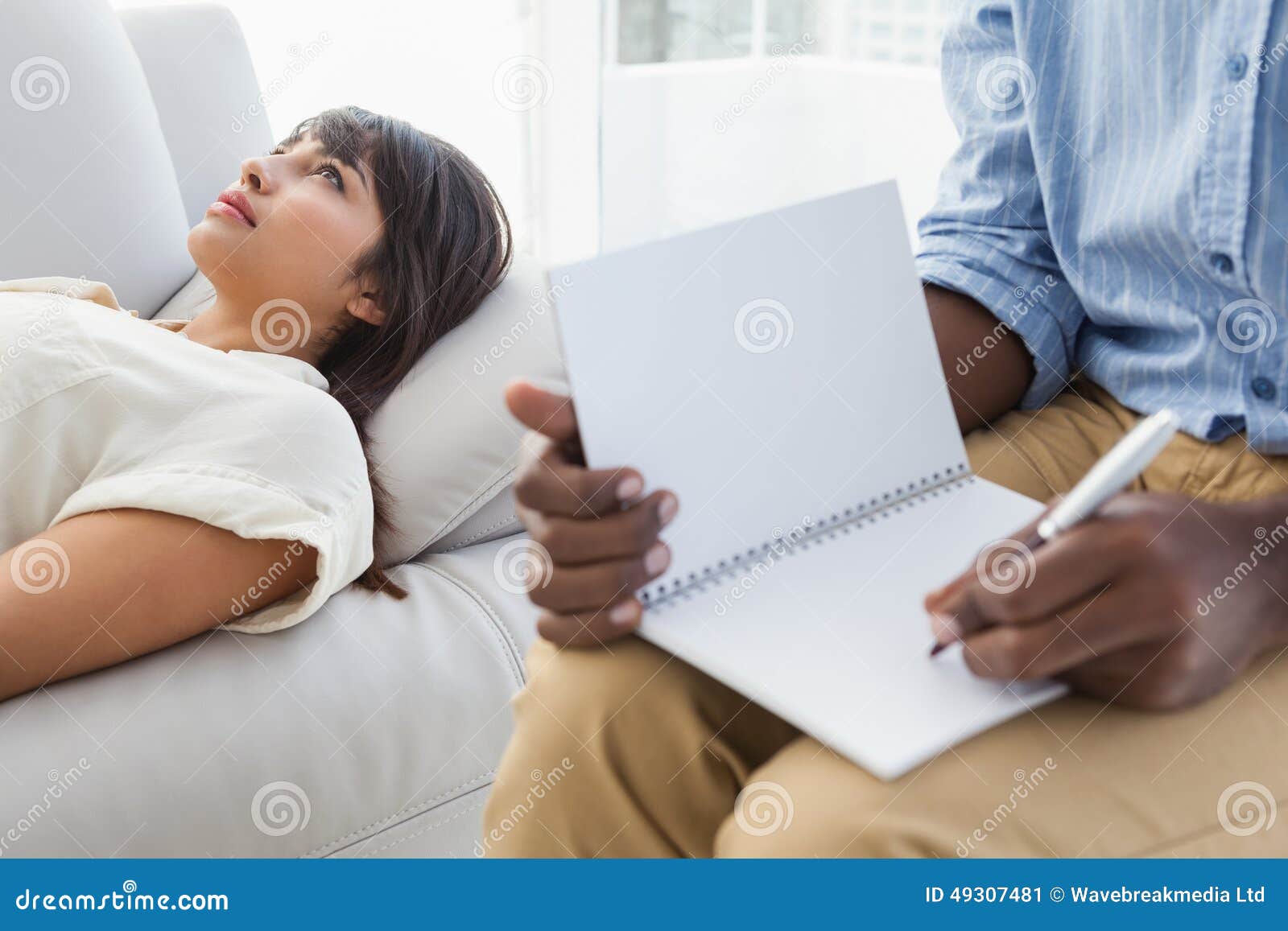 Therapist Listening His Patient and Taking Notes Stock Image - Image of ...