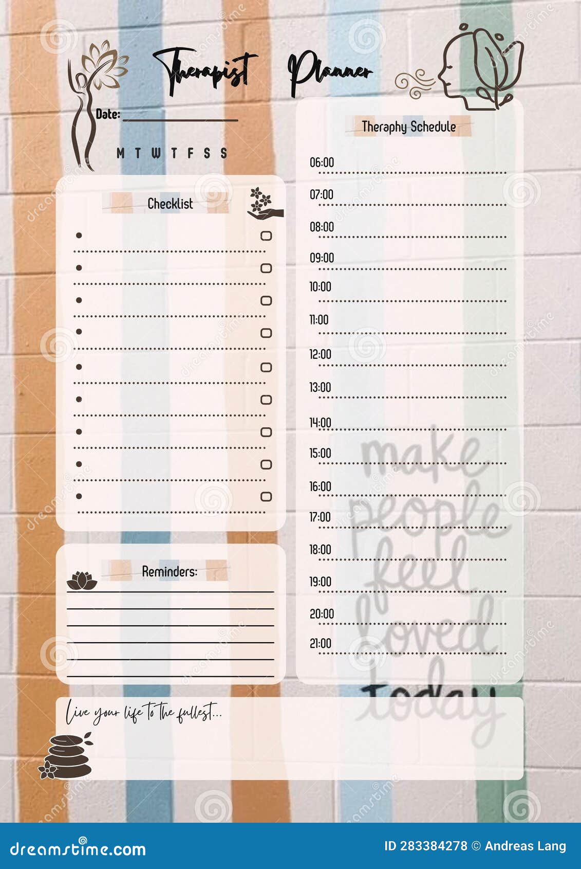 Therapist Planner Digital Planning Insert Sheet Printable Page Template ...