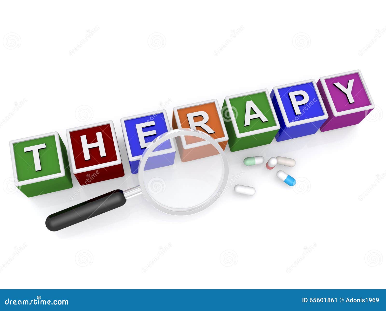 Therapy stock illustration. Illustration of lettering - 65601861