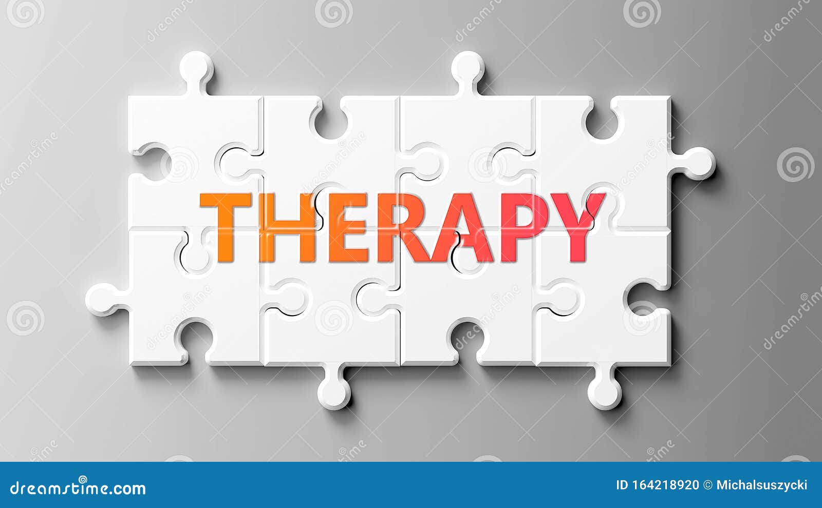 Therapy Complex Like a Puzzle - Pictured As Word Therapy on a Puzzle ...