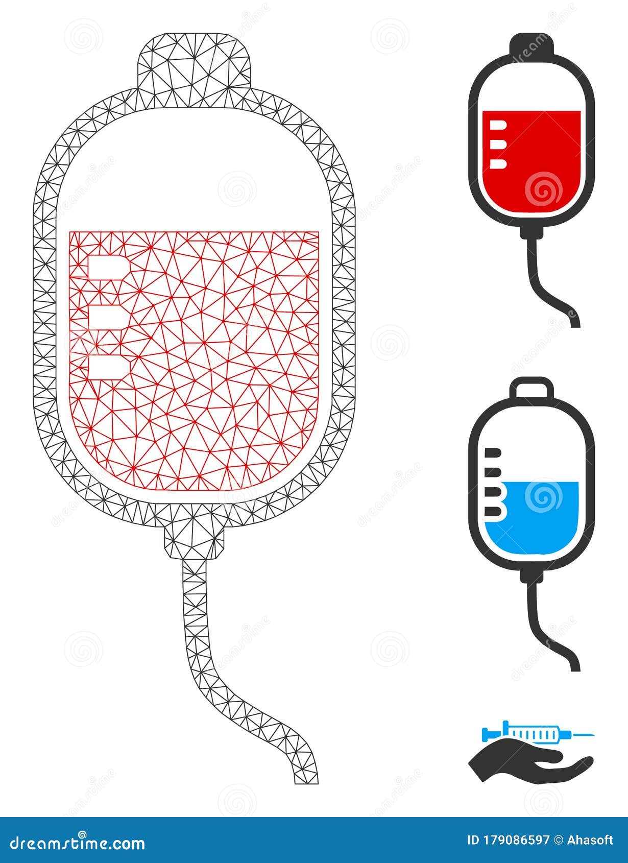Therapy Dropper Polygonal Frame Vector Mesh Illustration Stock Vector ...