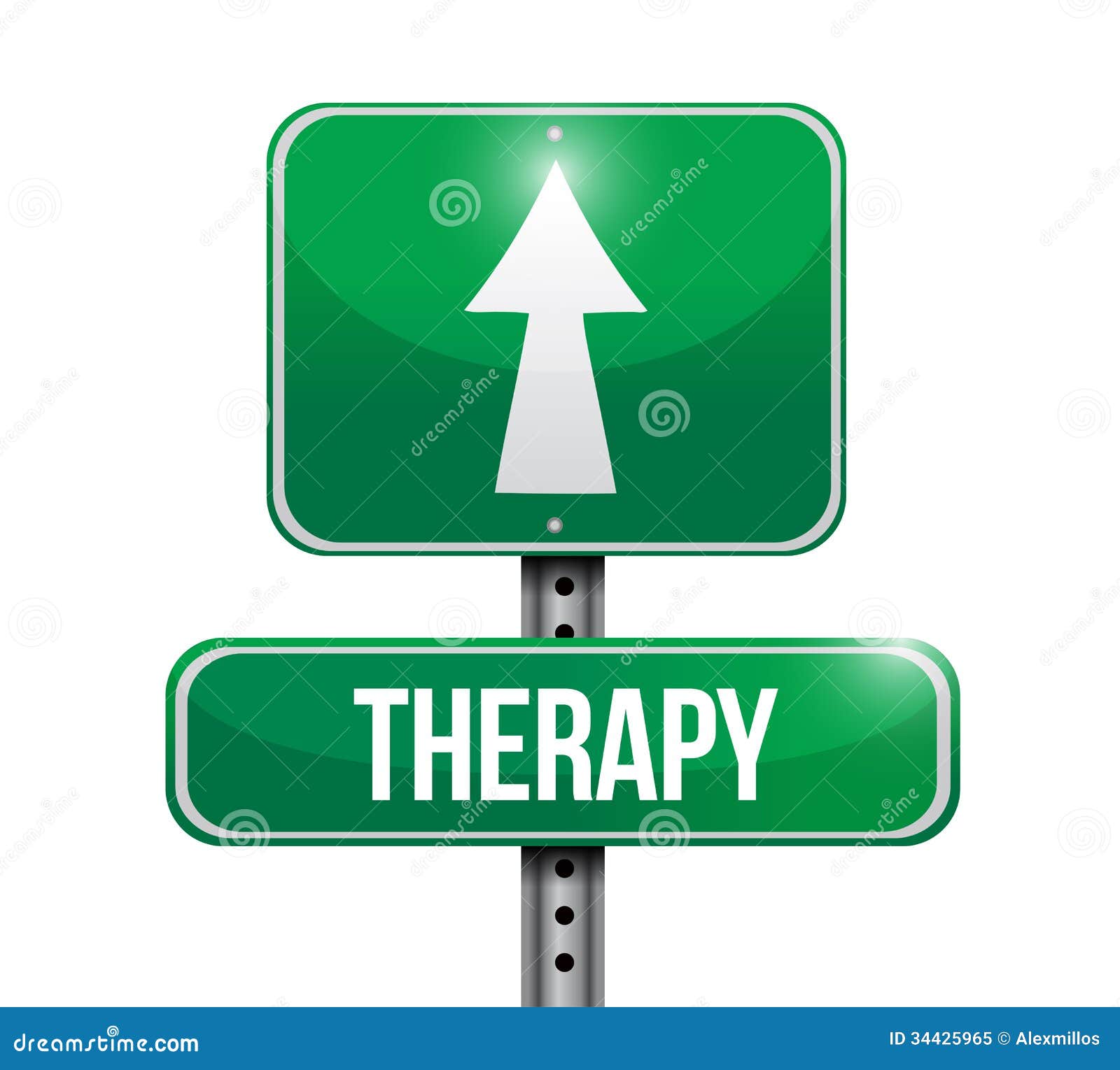 Therapy Road Sign Illustration Design Stock Illustration - Illustration ...