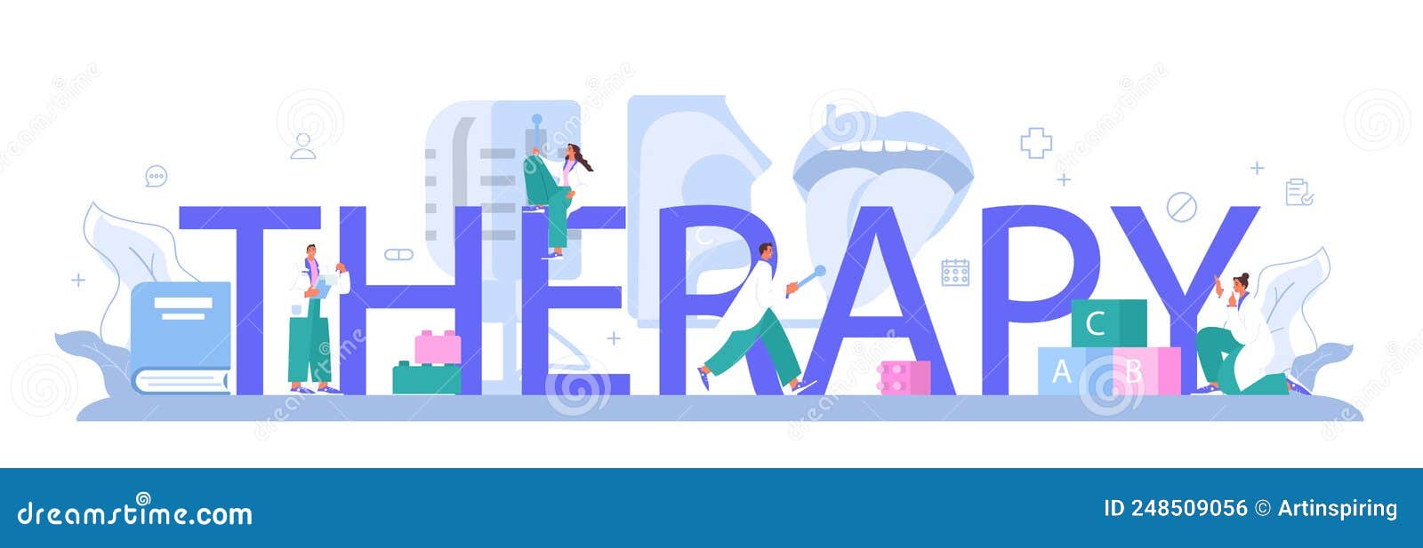 Therapy Typographic Header. Didactic Correction Stock Vector ...