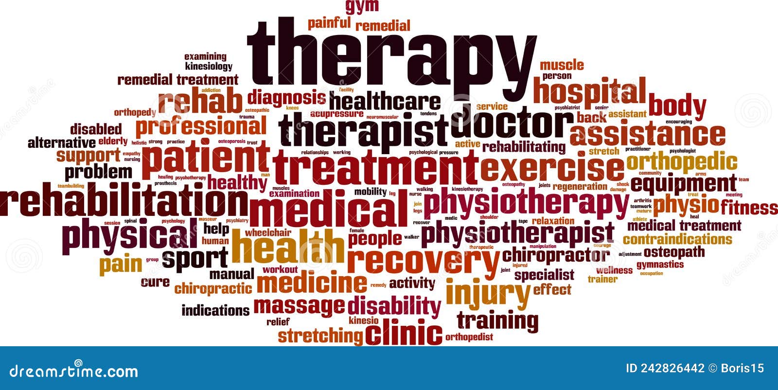 Therapy word cloud stock vector. Illustration of remedial - 242826442